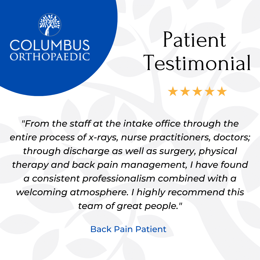 Patient Testimonial - Back Pain - Columbus Ortho