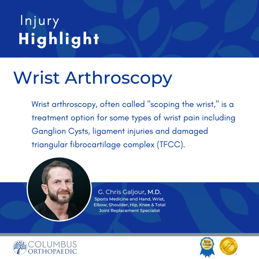 Treatment Highlight - Wrist Arthroscopy - Columbus Ortho